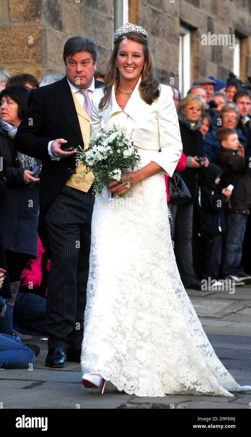 The wedding of Lady Katie Percy and Patrick Valentine at St. Michael's ...