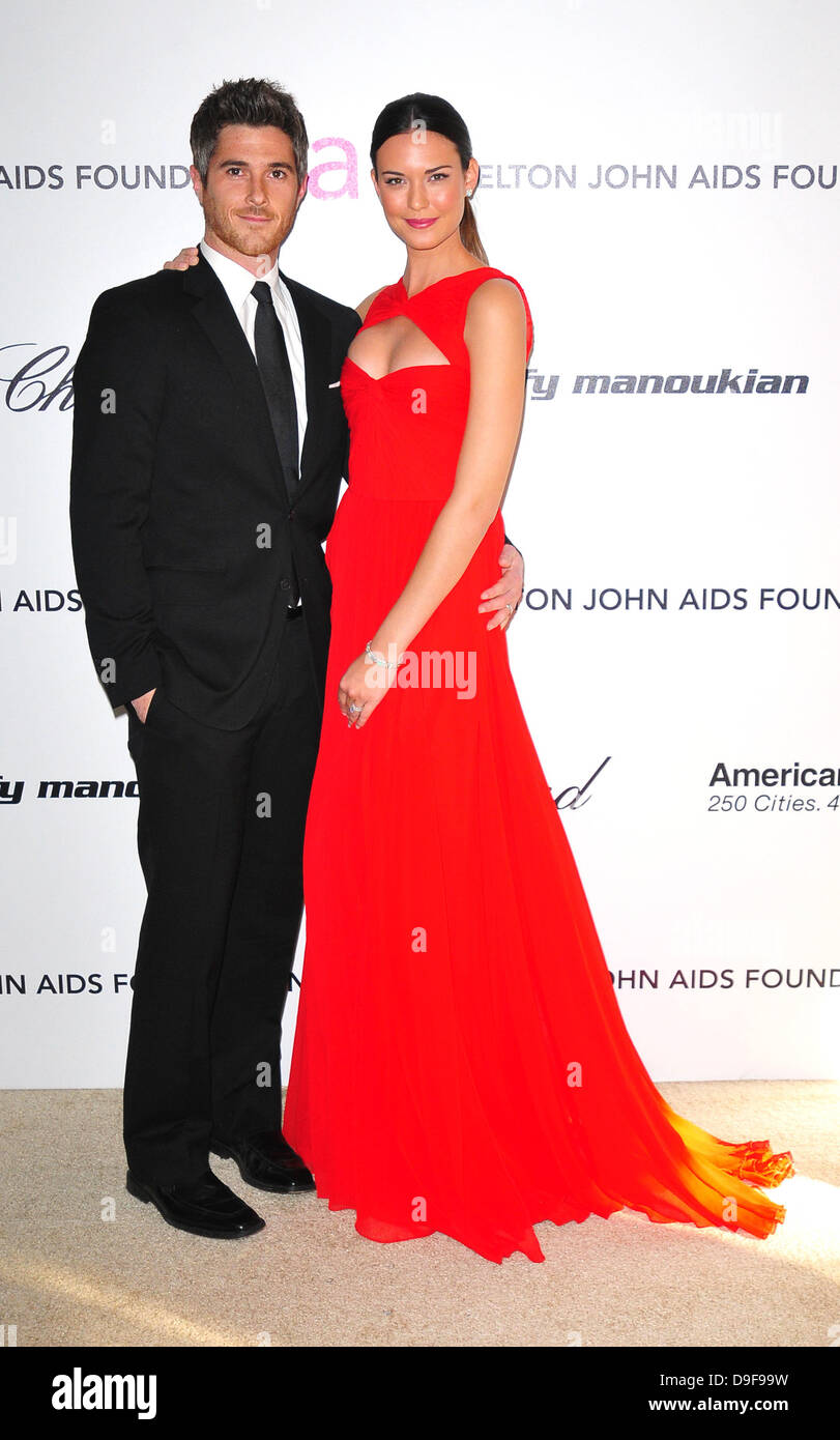 Dave Anabelle and Odette Yustman 19th Annual Elton John AIDS Foundation ...