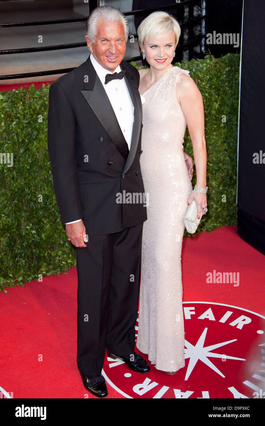 George Hamilton and Barbara Strum 2011 Vanity Fair Oscar Party at ...