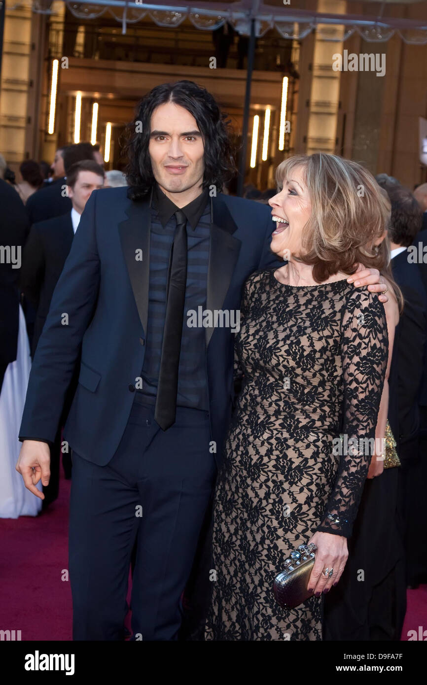 Comedian Russell Brand and his mother Barbara Elizabeth 83rd Annual ...