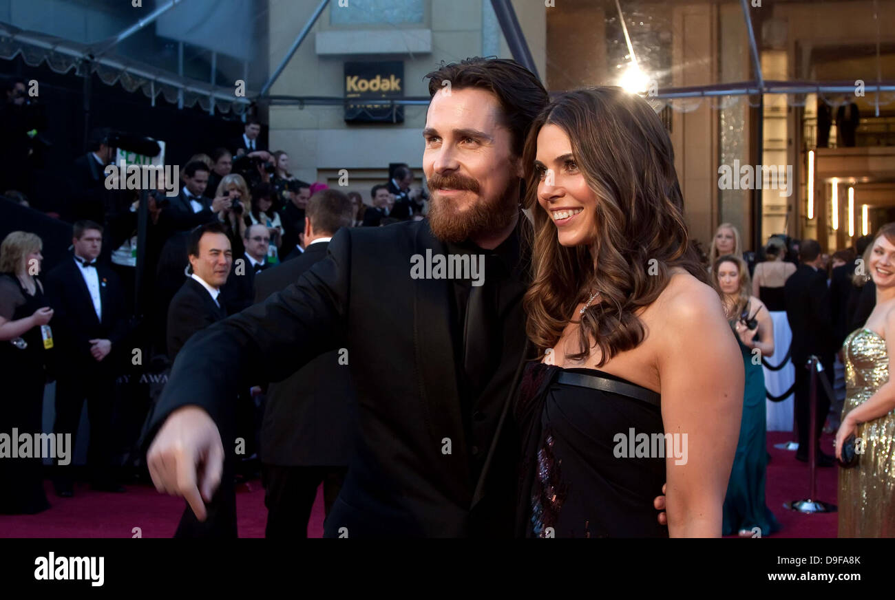 Actor Christian Bale and his wife Sibi Bale 83rd Annual Academy Awards ...