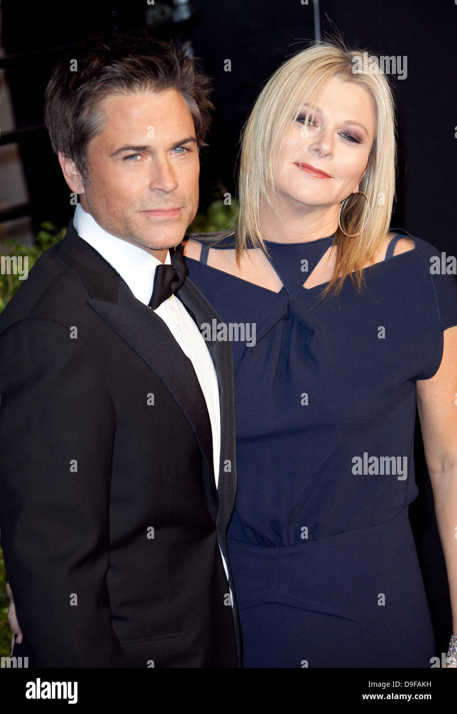 Rob Lowe and Sheryl Berkoff 2011 Vanity Fair Oscar Party at Sunset ...