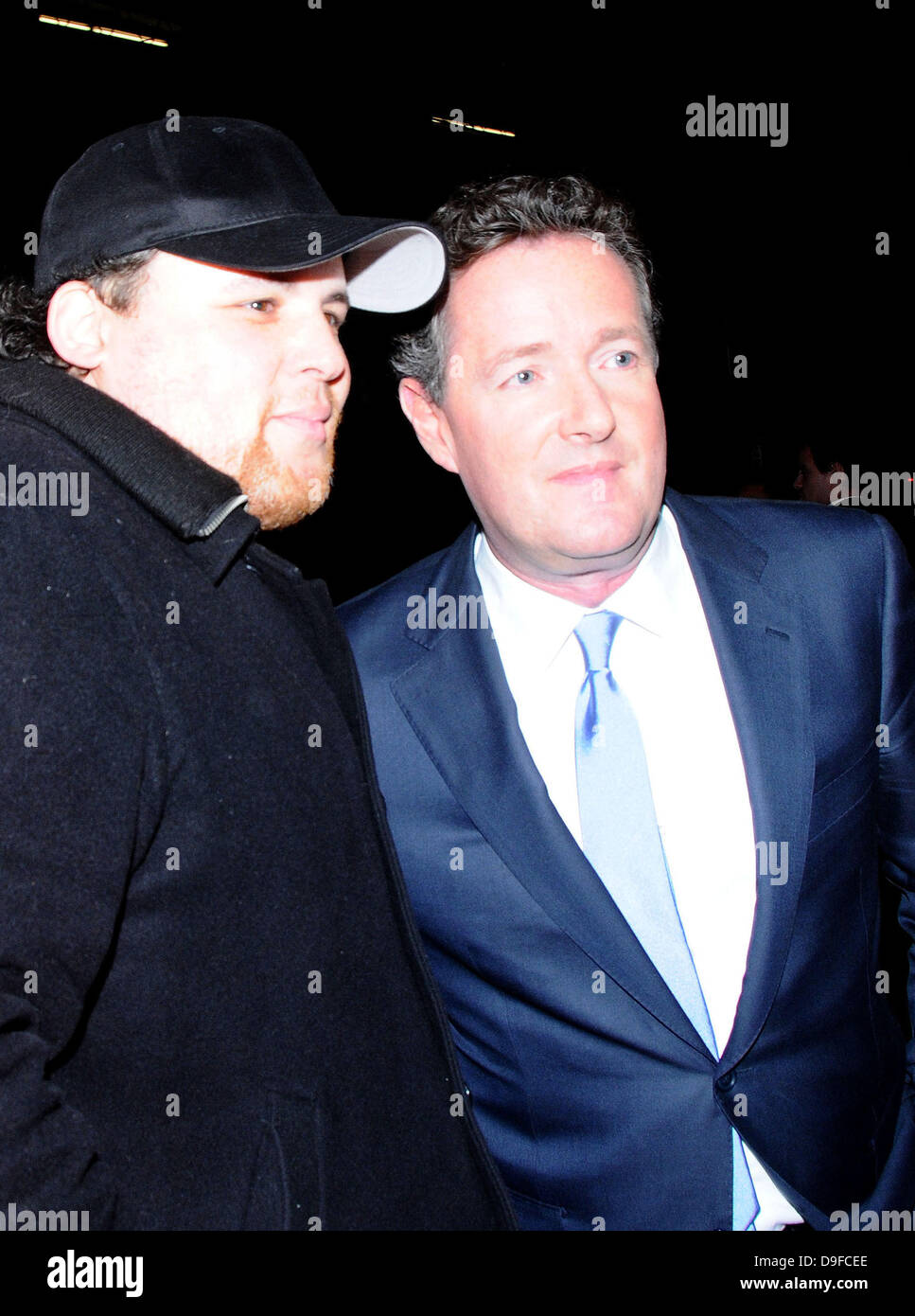 Piers Morgan exits the CNN building in Hollywood after presenting a ...