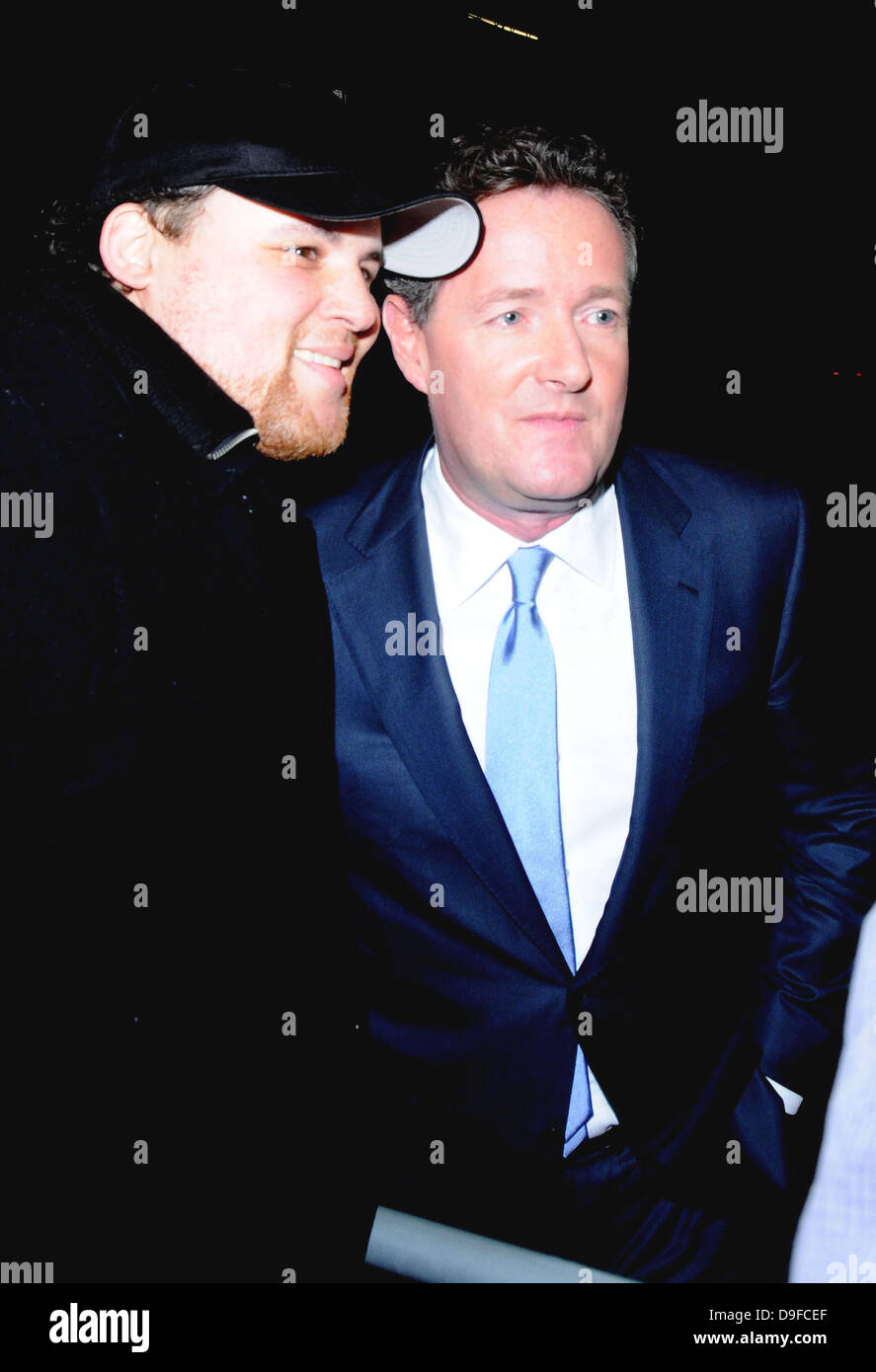 Piers Morgan exits the CNN building in Hollywood after presenting a ...