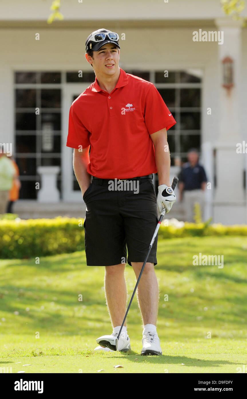 Nick Jonas participates in the eighth annual Jason Taylor Celebrity ...