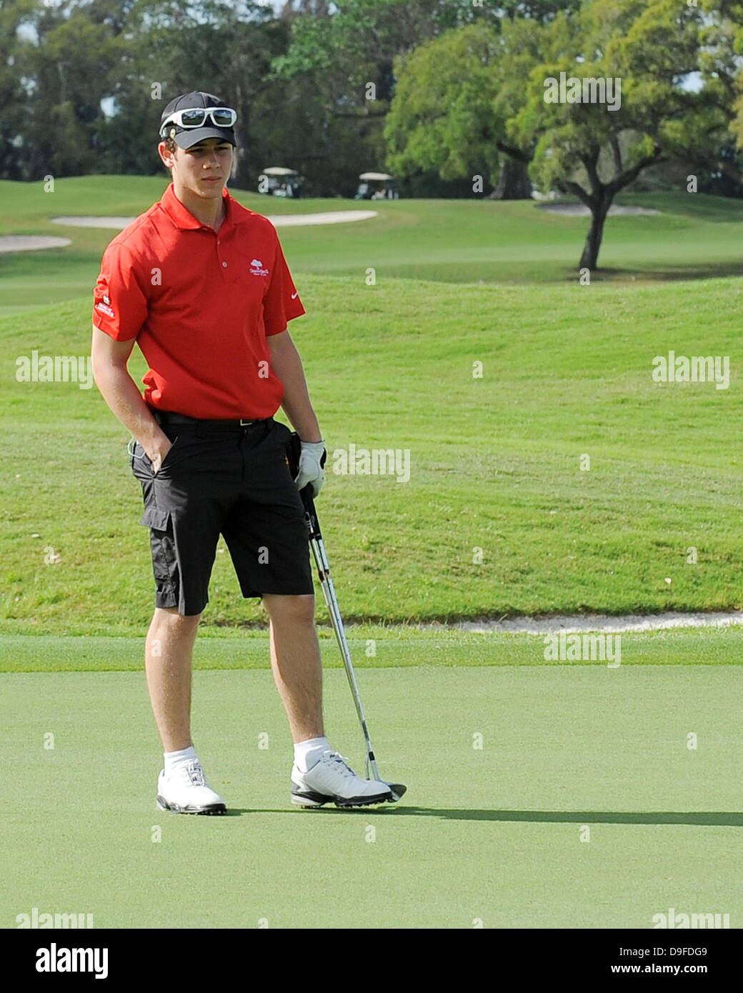 Nick Jonas participates in the eighth annual Jason Taylor Celebrity ...