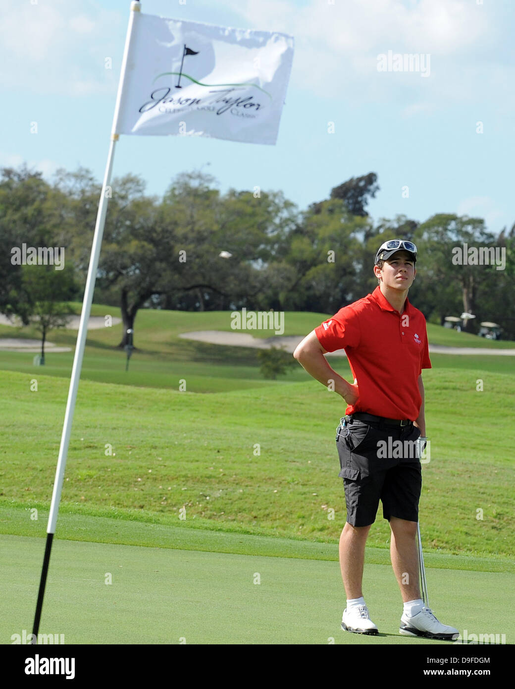 Nick Jonas participates in the eighth annual Jason Taylor Celebrity ...