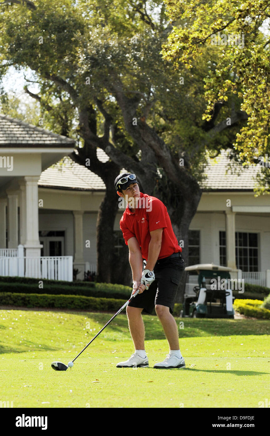Nick Jonas participates in the eighth annual Jason Taylor Celebrity ...