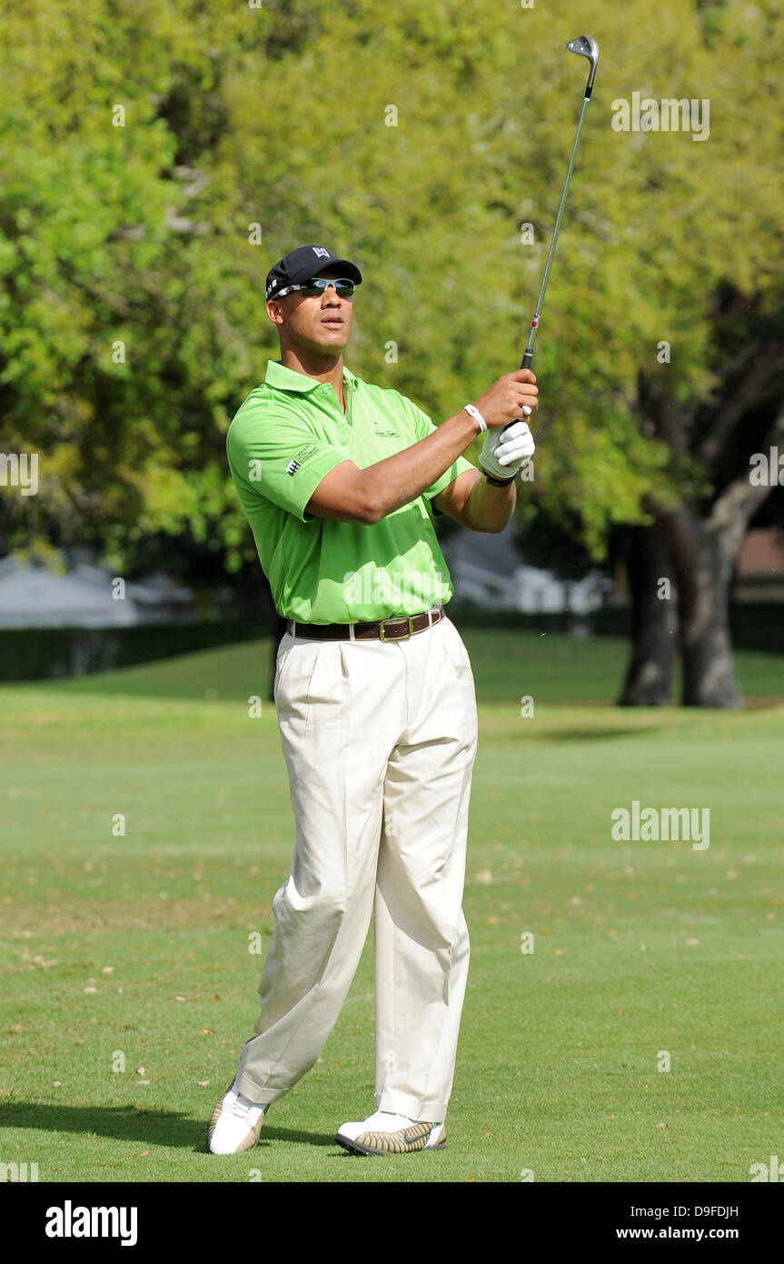 Jason Taylor participates in the eighth annual Jason Taylor Celebrity ...