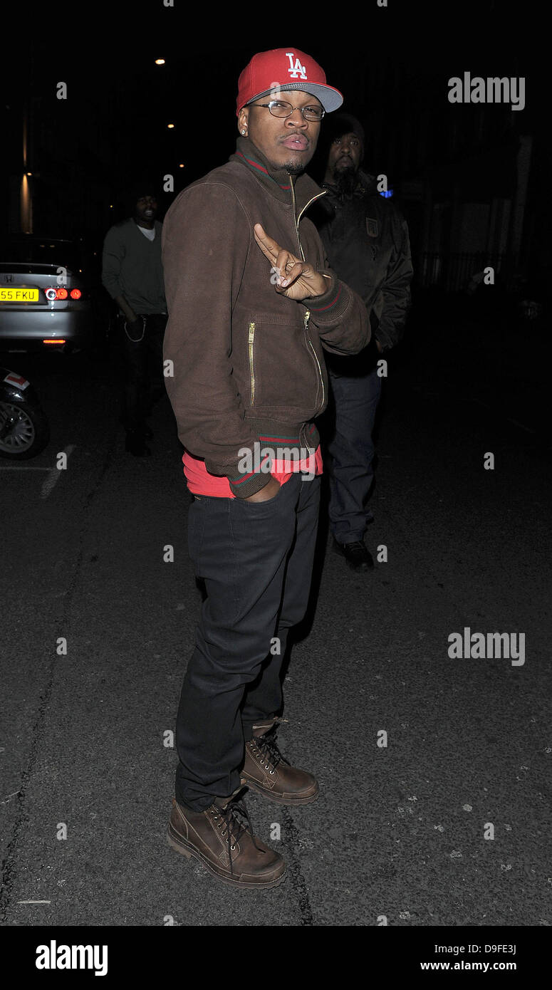 American rapper Ne-Yo leaving Mahiki nightclub at 3.30am. He was joined ...