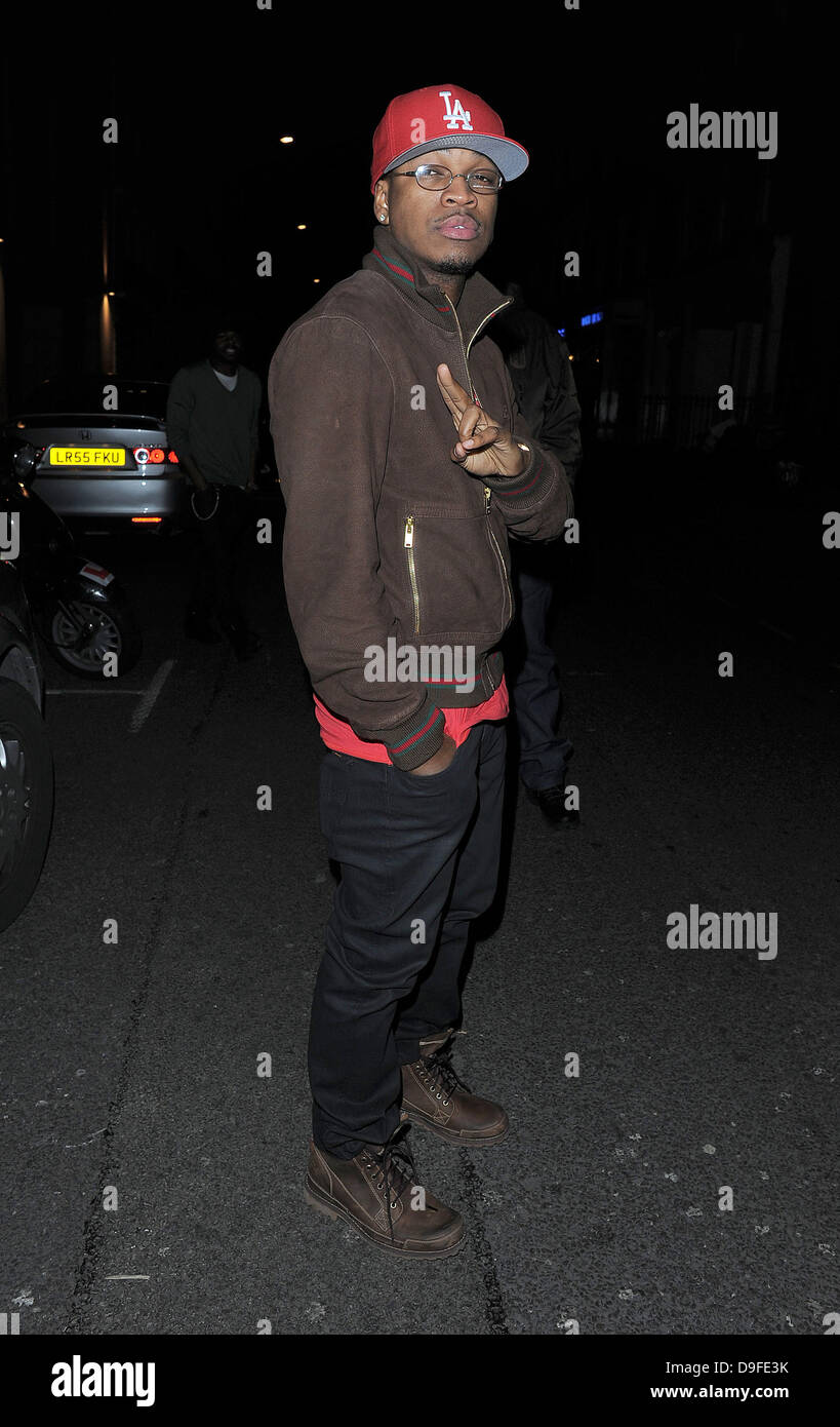 American rapper Ne-Yo leaving Mahiki nightclub at 3.30am. He was joined ...