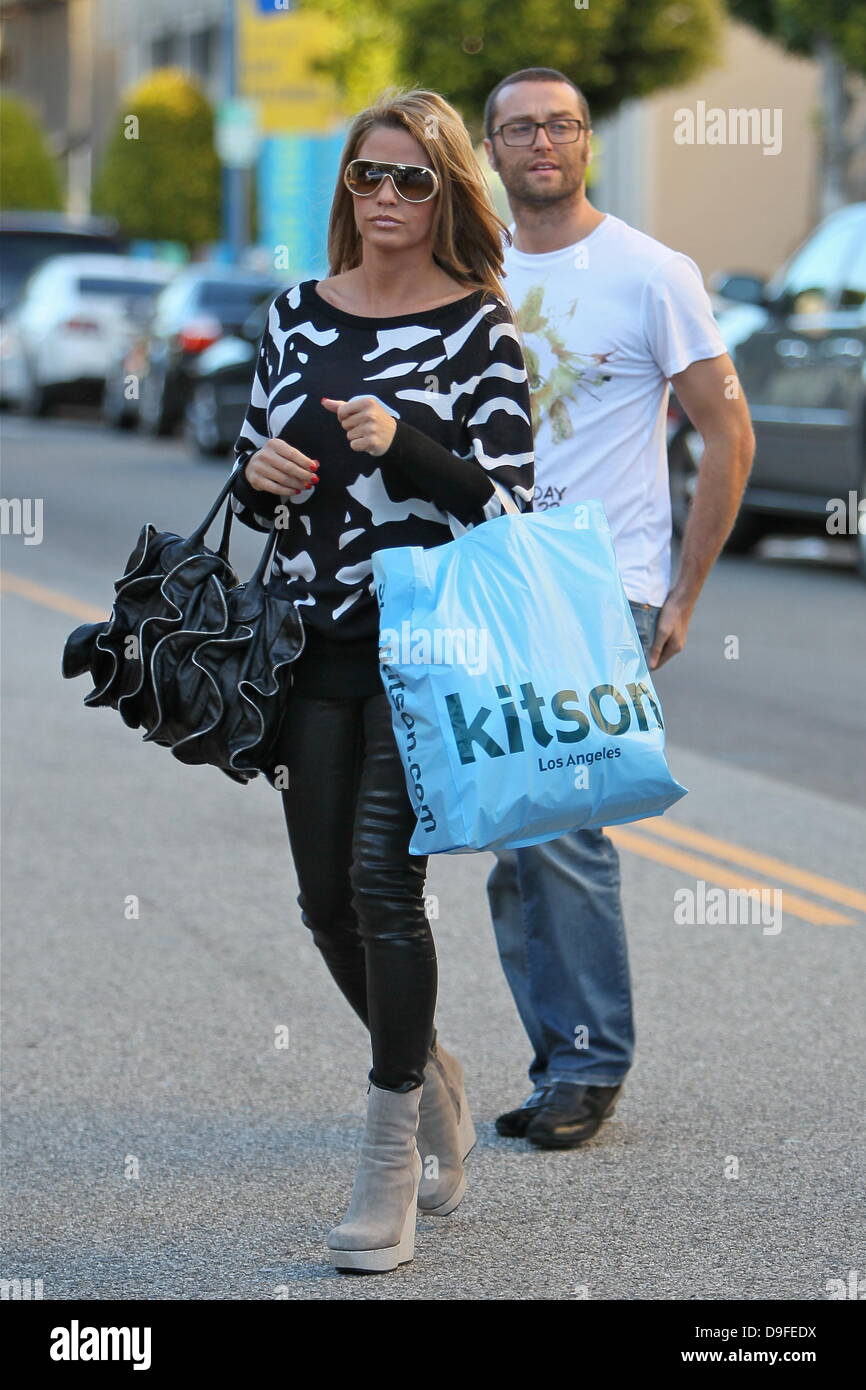 Katie Price goes shopping for childrens clothes at Kitson on Robertson ...