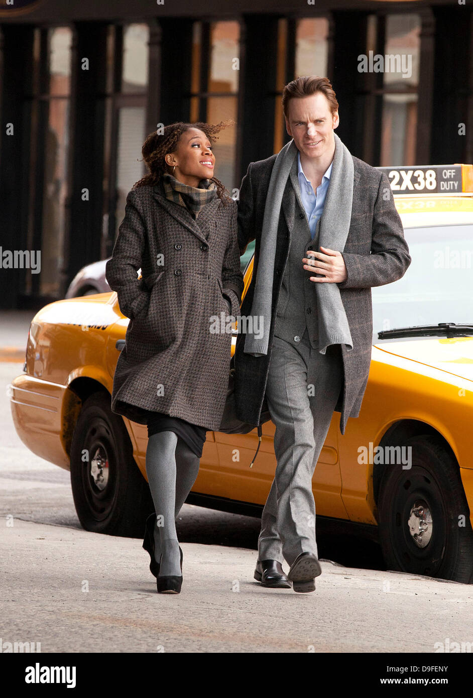 Michael Fassbender And Nicole Beharie On The Set Of Shame In The West