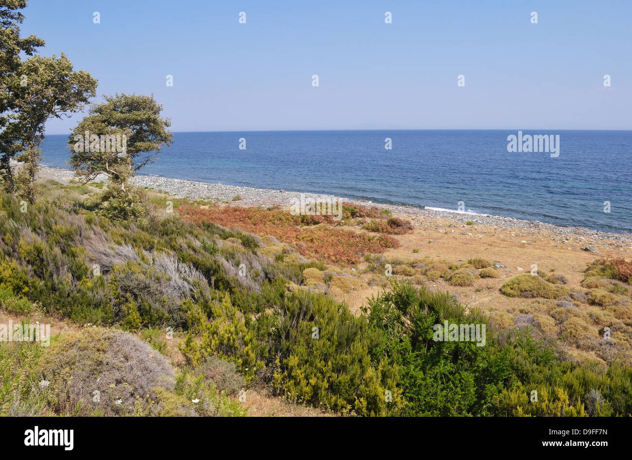the unspoiled coast of Samothraki Island, Greece Stock Photo - Alamy