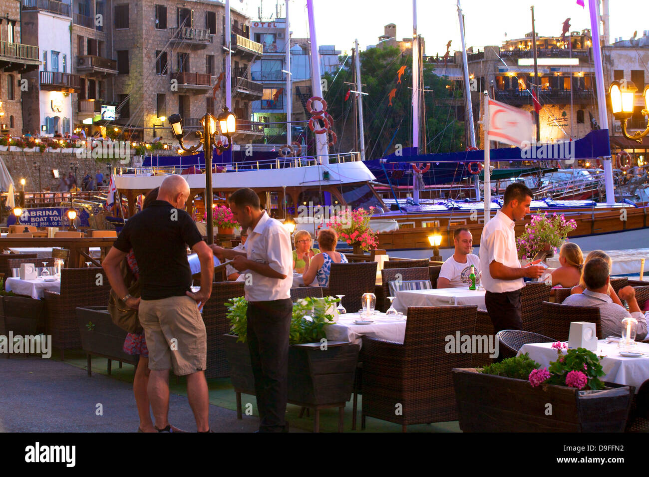 Restaurant in Kyrenia, North Cyprus, Cyprus Stock Photo - Alamy