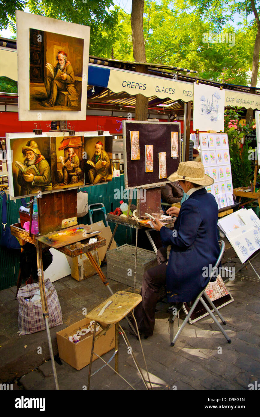 Artists Market Montmartre Paris France High Resolution Stock ...