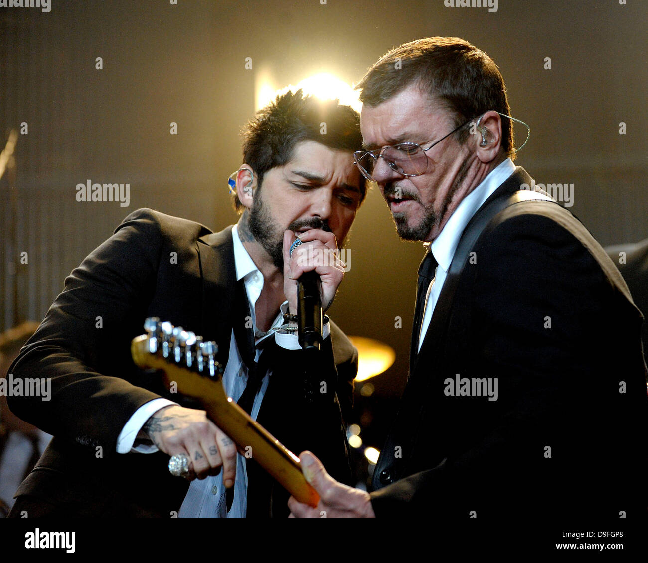 J.D. Fortune and Tim Farriss INXS performing on stage at the Sound ...