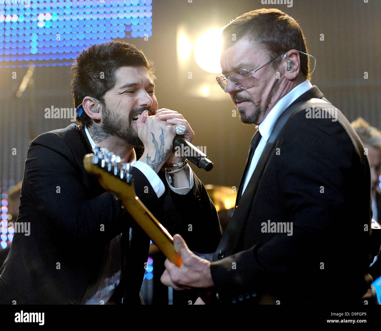 J.D. Fortune and Tim Farriss INXS performing on stage at the Sound ...