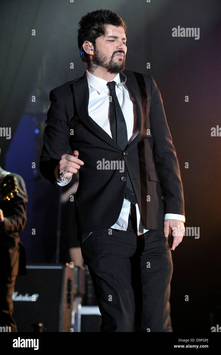 J.D. Fortune INXS performing on stage at the Sound Academy. Toronto ...