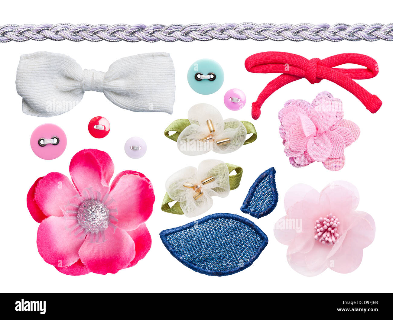 Scrapbooking elements, isolated on white Stock Photo - Alamy