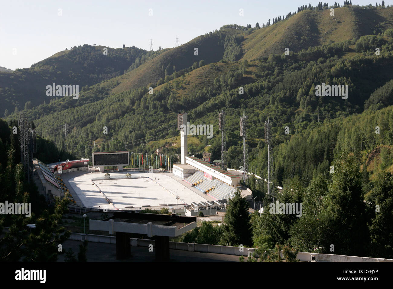 Medeu ice rink near Almaty (built in 1972, is made for speed skating ...