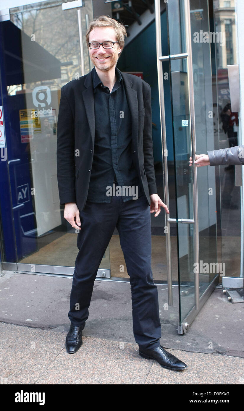 Stephen Merchant Celebrities outside the Heart Radio studios London ...