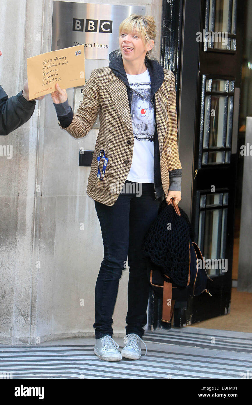 Zoe Ball at the BBC Radio 2 studios London, England - 04.03.11 Stock ...
