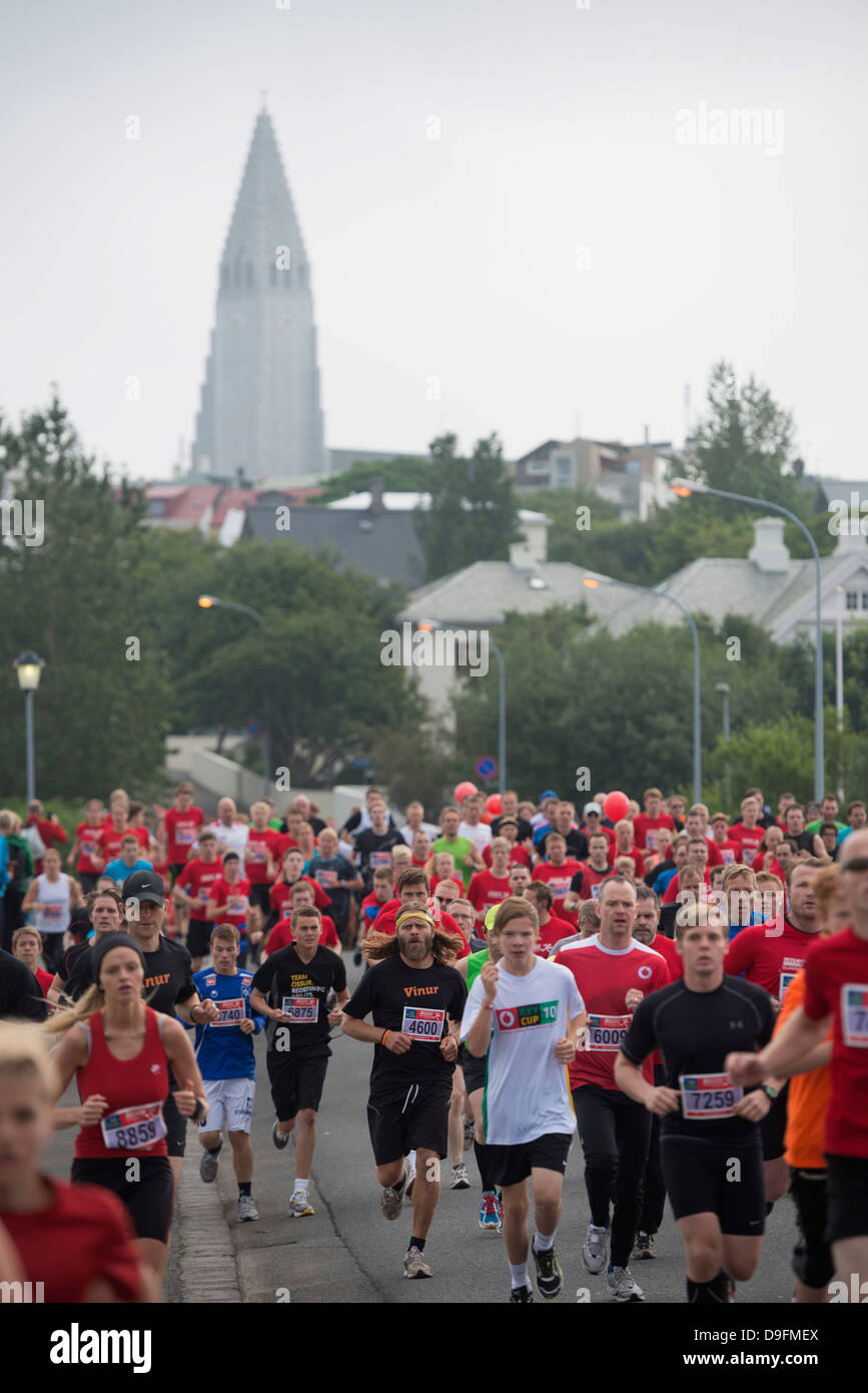 Reykjavik Marathon 2012, Reykjavik, Iceland, Polar Regions Stock Photo ...