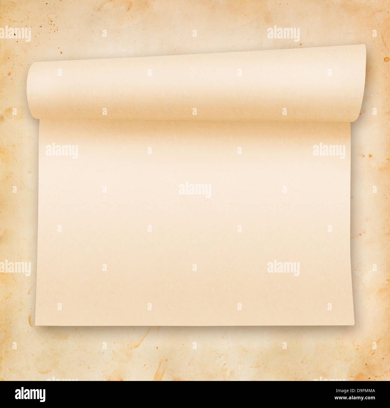 Blank open notepad, old paper on background Stock Photo - Alamy