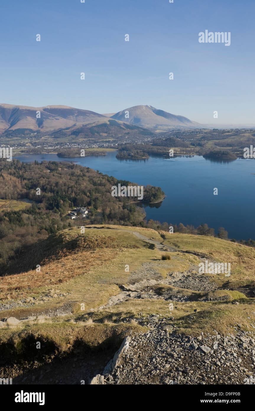 Derwent Water, Keswick, to Saddleback Fell from the Catbells Fell path ...