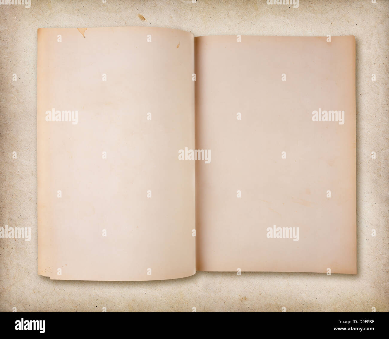 Blank open notepad, old paper on background Stock Photo - Alamy