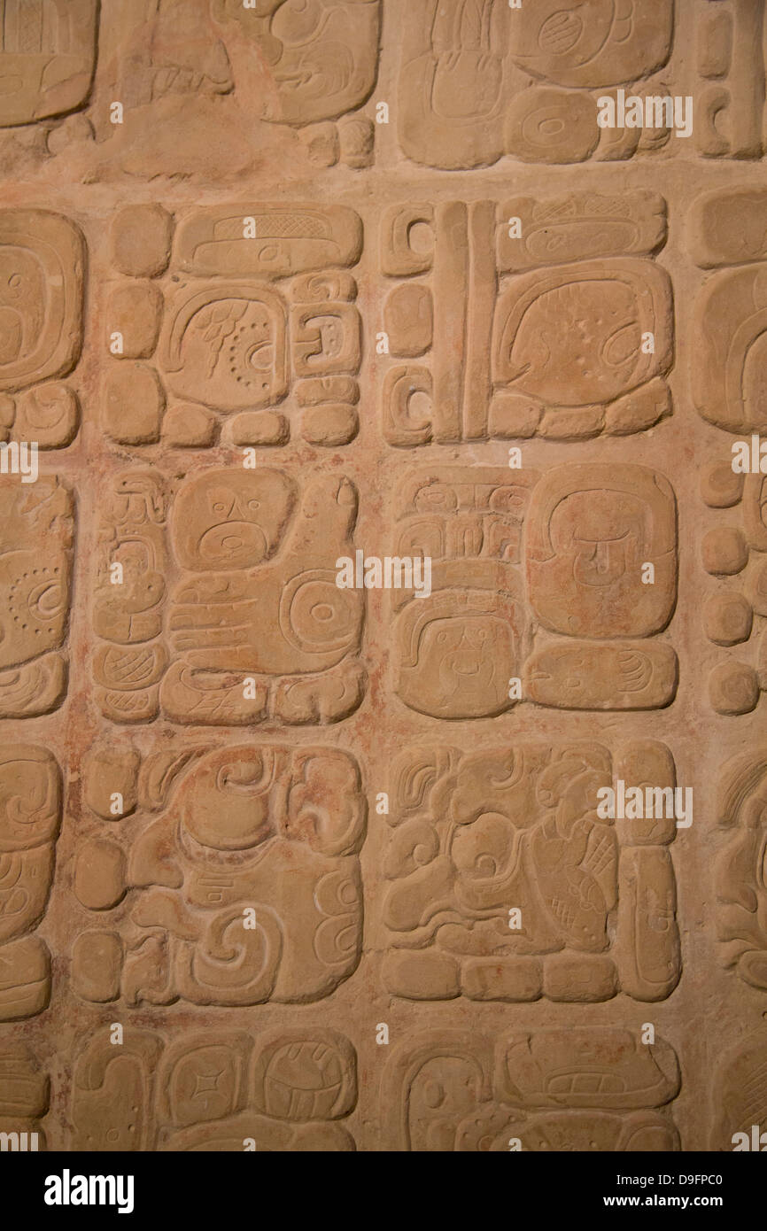 Palace tablet with hieroglyphs, Archaeological Museum of Palenque ...