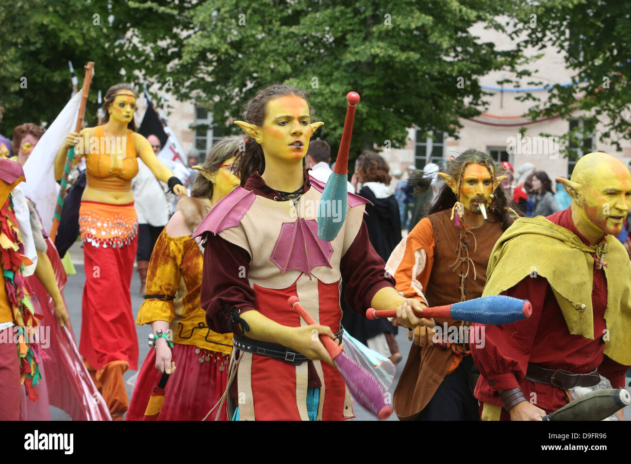 Costume parade at the medieval festival of Provins, UNESCO World ...