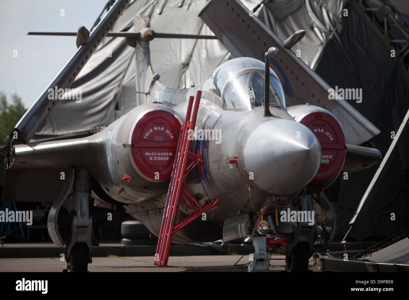 Buccaneer S2B Cold war 1960s RAF aircraft tactical bomber taxiing at ...