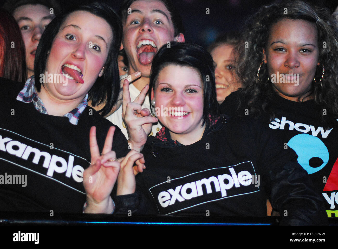 Fans of Example performing at the O2 Arena Birmingham. Birmingham ...