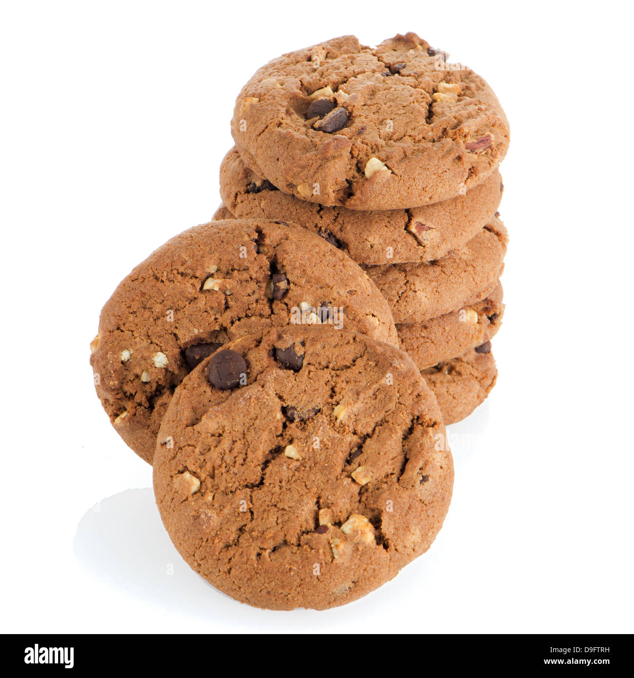 Homemade chocolate cookies isolated on white background Stock Photo - Alamy