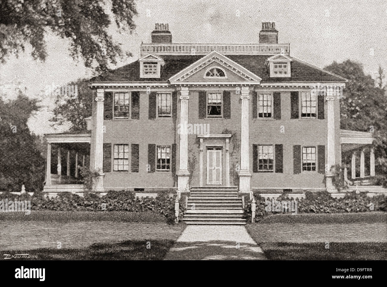 Longfellow's Home. Craigie House, Cambridge, Massachusetts, United ...