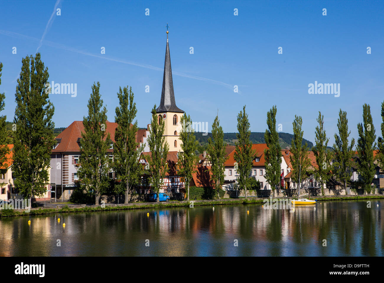 Lohr am Main in the Main valley, Franconia, Bavaria, Germany Stock ...