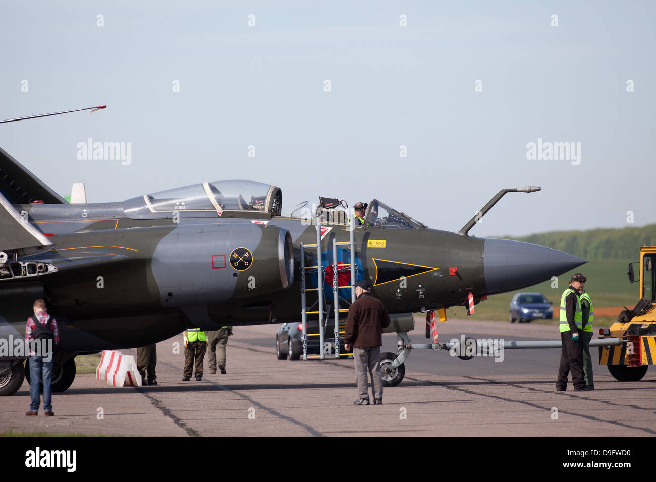 Buccaneer S2B Cold war 1960s RAF aircraft tactical bomber taxiing at ...