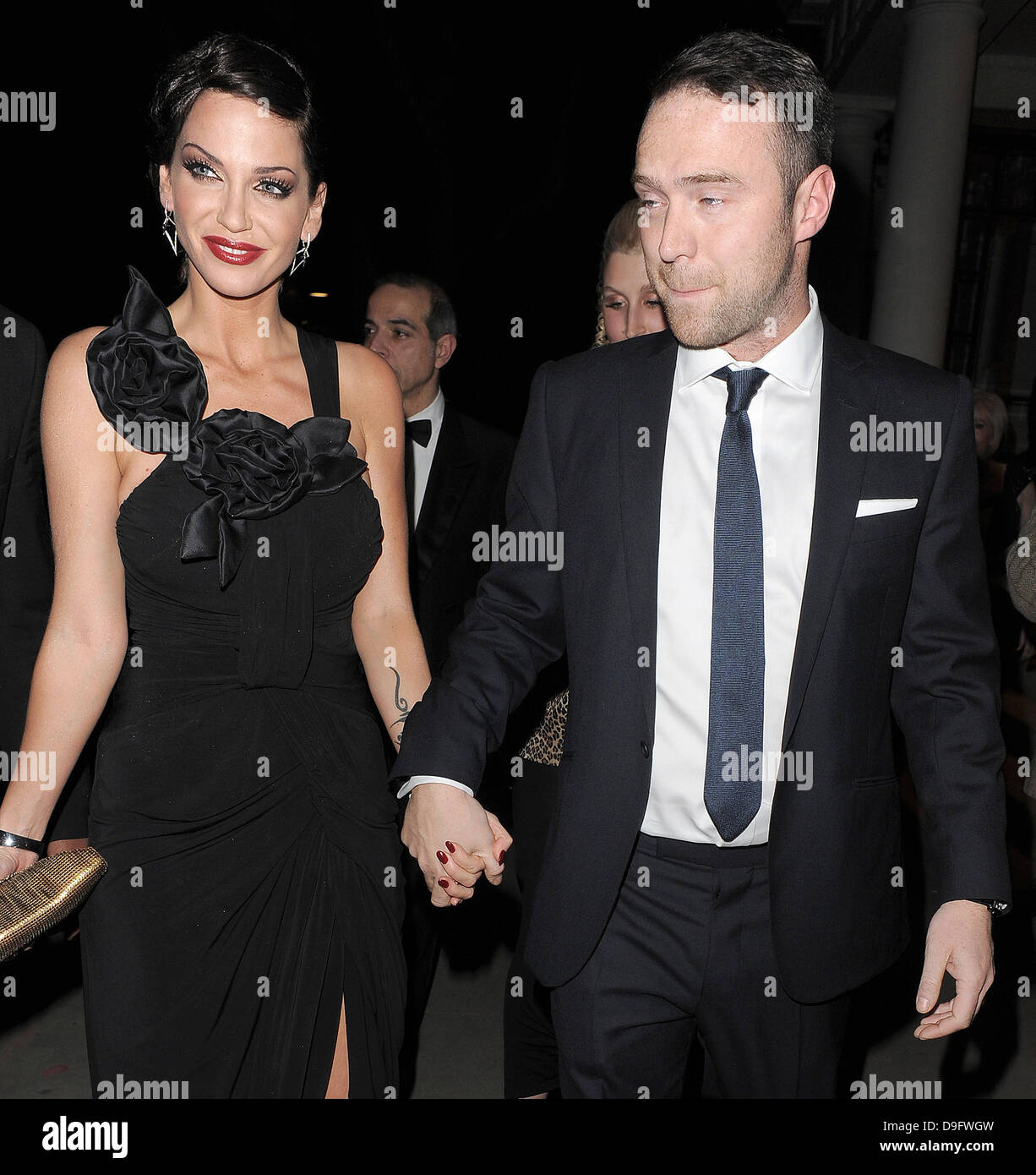 Sarah Harding and Tom Crane at their engagement party held at The ...