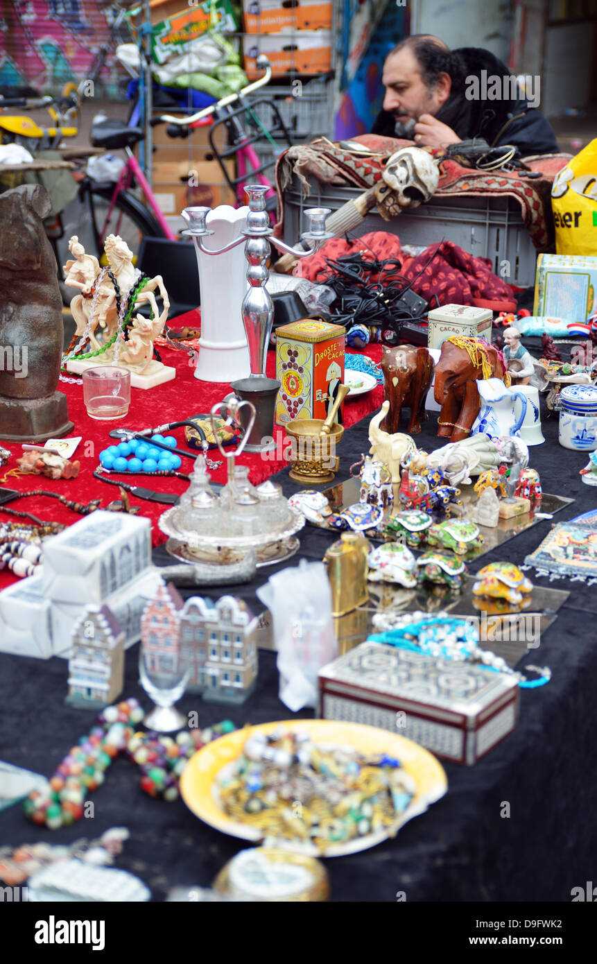 Flea market, Amsterdam, Netherlands - Jan 2012 Stock Photo - Alamy