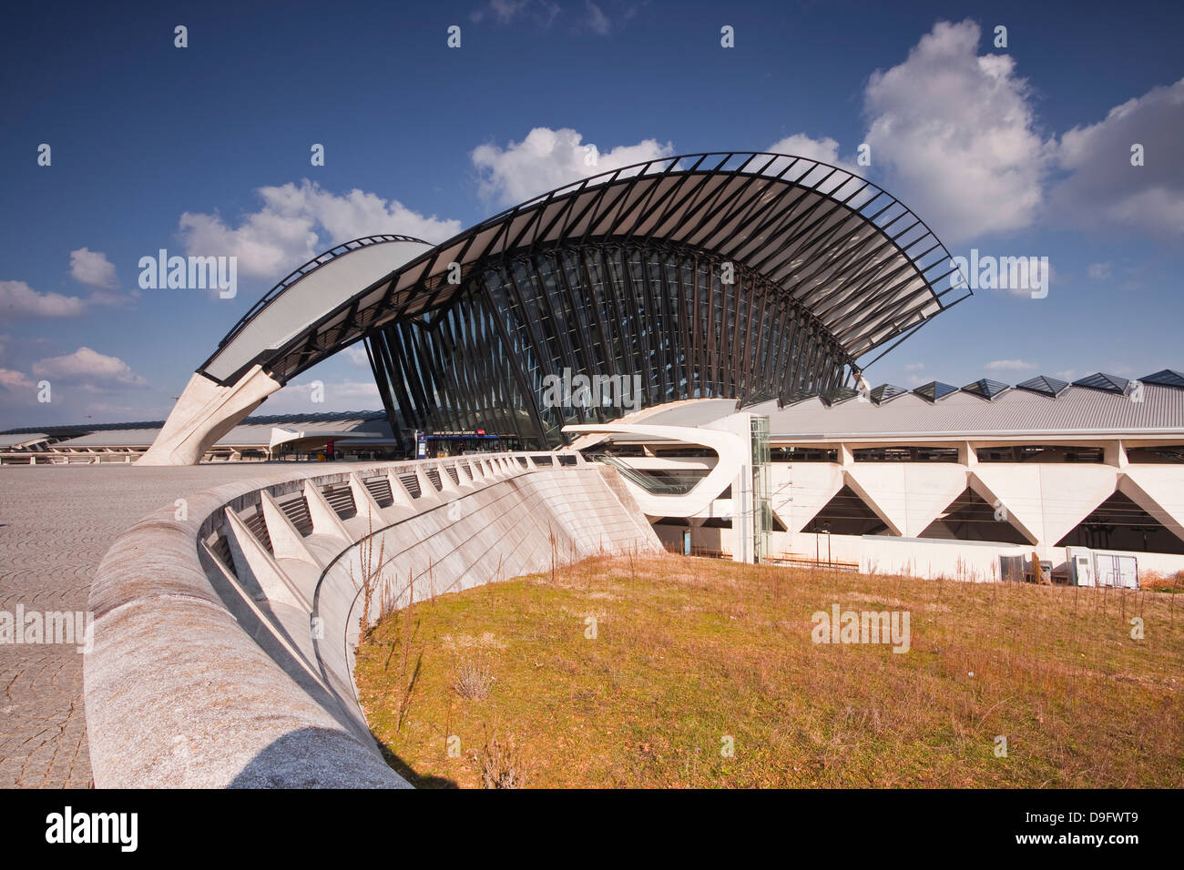 The TGV railway station of Lyon Saint Exupery, which serves the airport ...