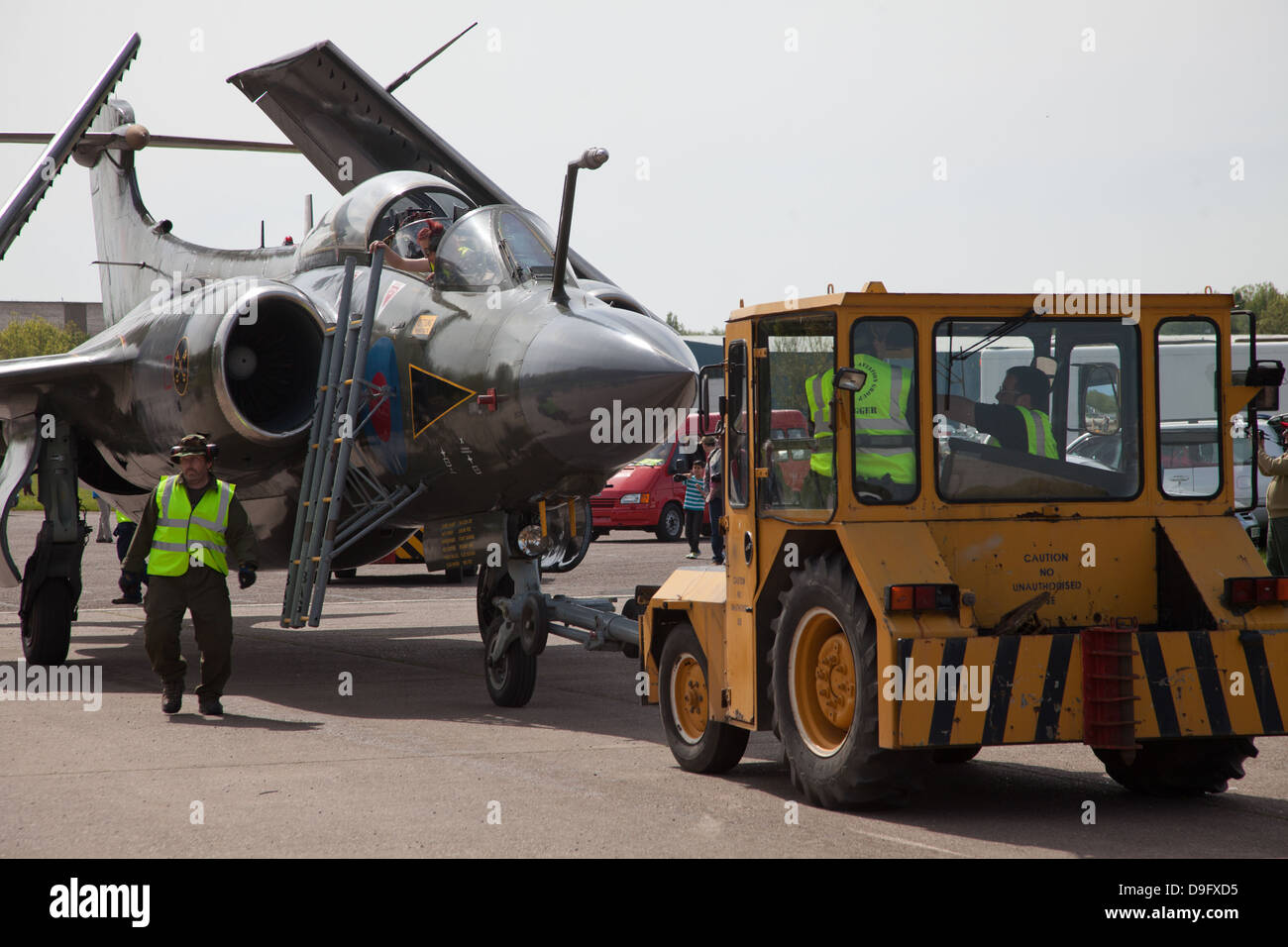 Buccaneer S2B Cold war 1960s RAF aircraft tactical bomber taxiing at ...