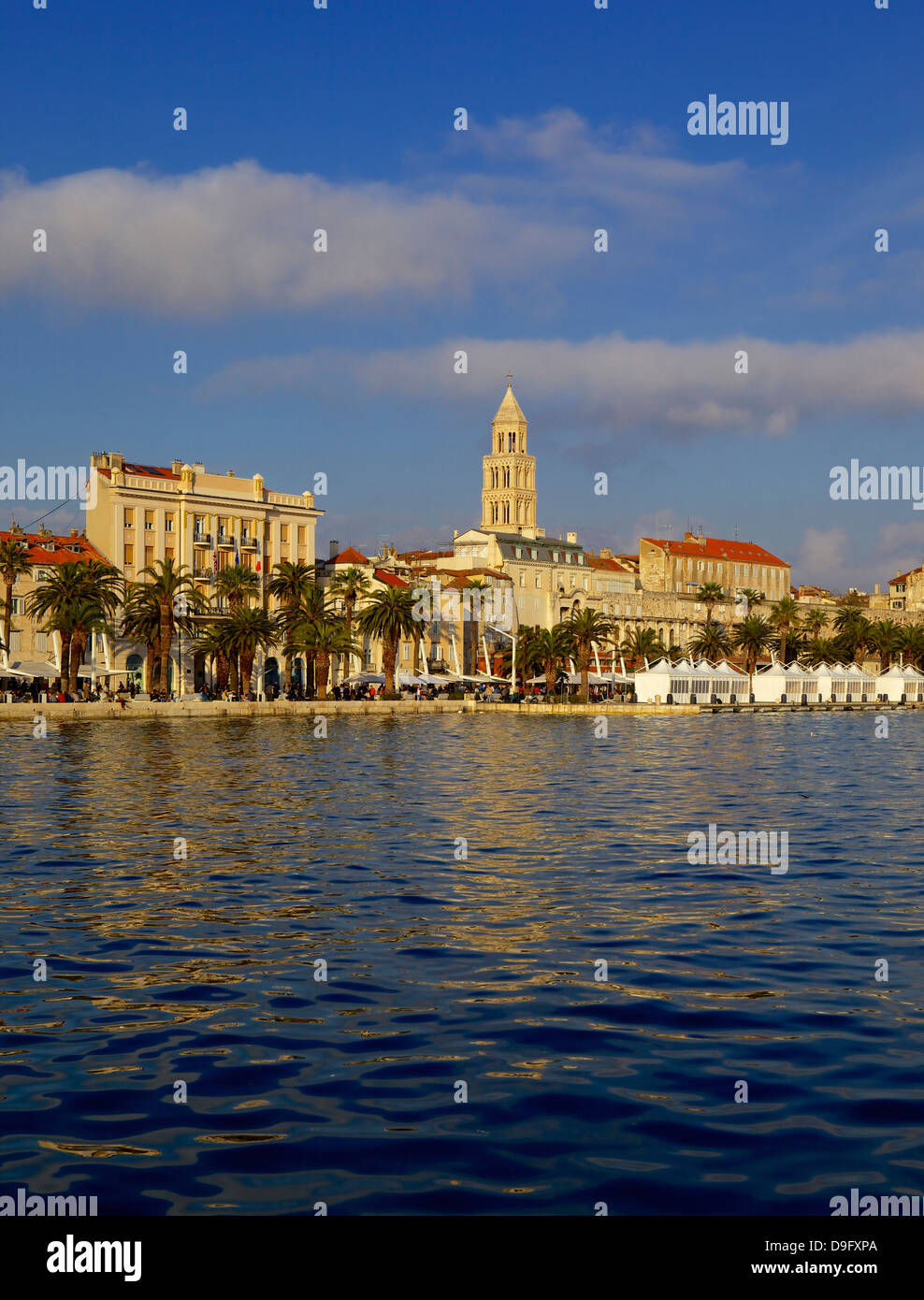 Waterfront and port at Split on the Dalmatian Coast, Adriatic Sea ...