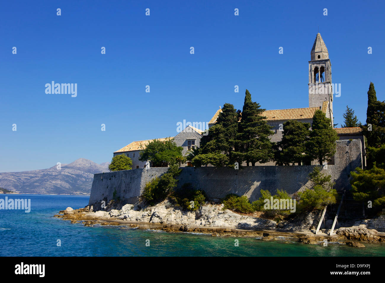 St. Mary's Church and Franciscan Monastery on the island of Lopud ...