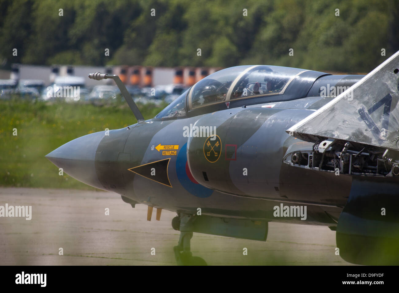 Buccaneer S2B Cold war 1960s RAF aircraft tactical bomber taxiing at ...
