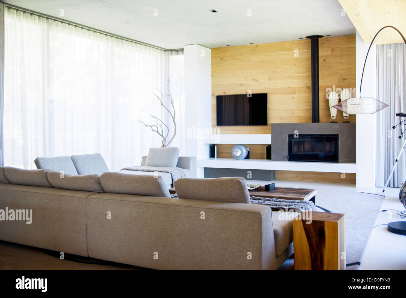 Interiors of a living room Stock Photo - Alamy