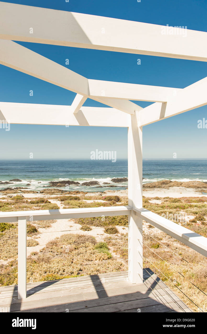 Sea viewed from a building Stock Photo - Alamy