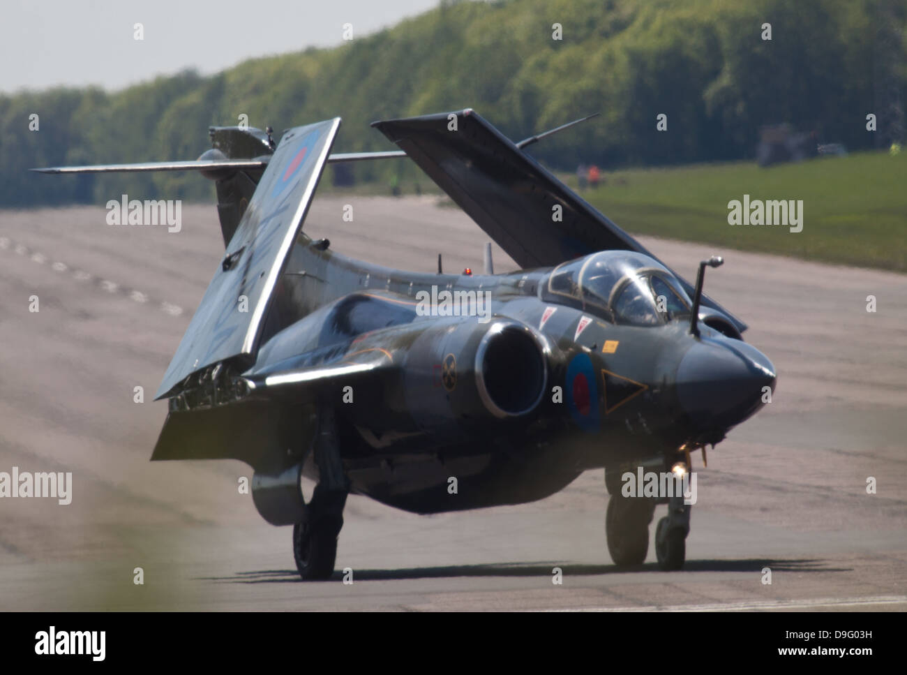 Buccaneer S2B Cold war 1960s RAF aircraft tactical bomber taxiing at ...