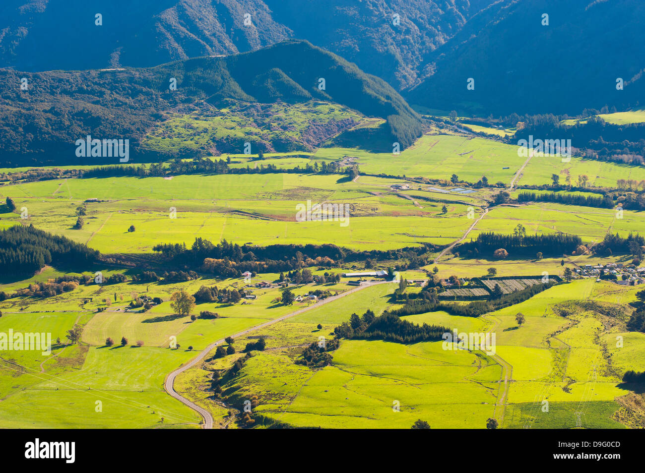 Countryside in the Golden Bay Region of South Island, New Zealand Stock ...